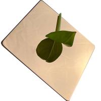 China Super Mirror AISI 304 304L Rose Gold Decorative Stainless Steel Sheet Metal for sale