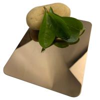 China Super Mirror AISI 304 304L Rose Gold Decorative Stainless Steel Sheet Metal for sale
