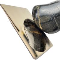 China SS 316 Durable Super Mirror Stainless Steel Sheet Cold Rolled With Rose Gold Coating for sale