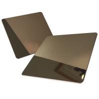 China AISI 201 304 316 Champagne Gold Stainless Steel Sheet With Super Mirror Finish for sale