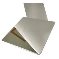 China Ornamental Super Mirror Stainless Steel Sheet 201 304 316 Grade With Silver PVD Color for sale