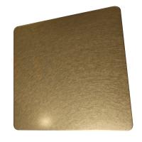 China 1219mm Decorative Stainless Steel Sheet Champagne Gold Vibration Finish 201 304 316 for sale