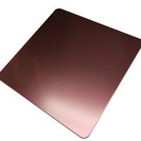China 1250mm Decorative Stainless Steel Sheet Bead Blasted Finished Rose Gold Grade 201 304 316 for sale