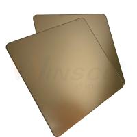 China Sand Blasted Decorative Stainless Steel Sheet 0.3-3mm Golden Mirror SS Sheet Champagne Gold Coating for sale