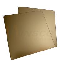 China Sand Blasted Decorative Stainless Steel Sheet 0.3-3mm Golden Mirror SS Sheet Champagne Gold Coating for sale