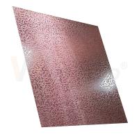 China Rose Red Stone Pattern Etched Stainless Steel Sheet 1500×3000mm for sale