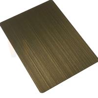 China 316 Decorative Stainless Steel Sheet 3mm Hand Blackened Brushed Green Bronze for sale