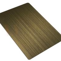 China 316 Decorative Stainless Steel Sheet 3mm Hand Blackened Brushed Green Bronze for sale