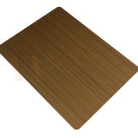 China 0.3-3mm Decorative Stainless Steel Sheet Hand Blackened Brushed Yellow Bronze Matt Cold Rolled for sale