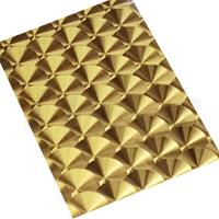 China CD Hairline Titanium Gold 3D Laser SS 201 304 316 Decorative Stainless Steel Plate for sale