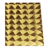 China CD Hairline Titanium Gold 3D Laser SS 201 304 316 Decorative Stainless Steel Plate for sale