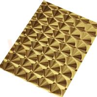 China CD Hairline Titanium Gold 3D Laser SS 201 304 316 Decorative Stainless Steel Plate for sale