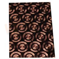 China Rose Gold Decorative Stainless Steel Sheet Metal PVD Color CD Polishing 3D Laser Cold Rolled for sale