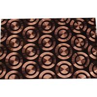 China Rose Gold Decorative Stainless Steel Sheet Metal PVD Color CD Polishing 3D Laser Cold Rolled for sale