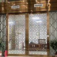 China PVD Color Stainless Steel Screen Partition Living Room Divider With Tempered Glass for sale