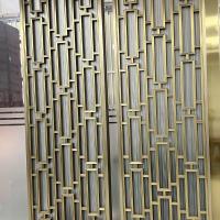 China Decorative Golden Coating Stainless Steel Room Partition For Living Room for sale