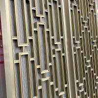 China Decorative Golden Coating Stainless Steel Room Partition For Living Room for sale