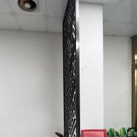 China Black Matt Finished Stainless Steel Screen Partition Room Divider Screen Modern Design for sale