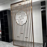 China Decorative 1250mm Stainless Steel Screen Partition Laser Cut Hotel Restaurant Metal Room Divider for sale