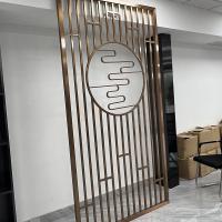 China Decorative 1250mm Stainless Steel Screen Partition Laser Cut Hotel Restaurant Metal Room Divider for sale