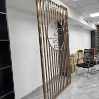 China Decorative 1250mm Stainless Steel Screen Partition Laser Cut Hotel Restaurant Metal Room Divider for sale