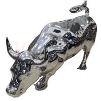 China 201 304 316 Cow Shape Sculpture Stainless Steel Metal Fabrication With 8k Mirror Surfcae for sale