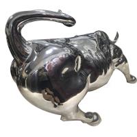 China 201 304 316 Cow Shape Sculpture Stainless Steel Metal Fabrication With 8k Mirror Surfcae for sale