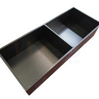 China Hairline Finished Stainless Steel Metal Fabrication Black Titanium Hand Wash Tray for sale