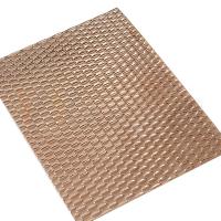 China Rose Gold PVD Color AISI 201 304 316 Mirror 5WL Shape Embossed Stainless Steel Sheet for sale