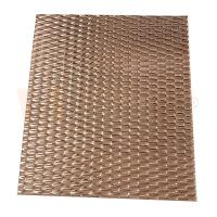 China Rose Gold PVD Color AISI 201 304 316 Mirror 5WL Shape Embossed Stainless Steel Sheet for sale
