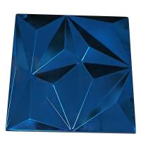 China Large Rhombus Embossed Stainless Steel Sheet Sapphire Blue Color Grade 201 304 316 for sale