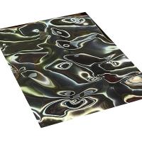 China Black Titanium Embossed Stainless Steel Sheet Color Mirror Large Size Water Ripple for sale