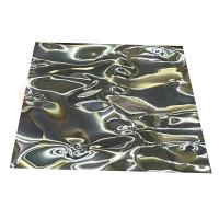 China Black Titanium Embossed Stainless Steel Sheet Color Mirror Large Size Water Ripple for sale