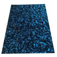 China Sapphire Blue Color Embossed Stainless Steel Decorative Sheet With Water Ripple Surface for sale