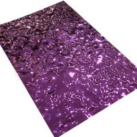 China Purple Color Embossed Stainless Steel Sheet Small Size Water Ripple Anti Skid Road Plates for sale