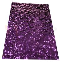 China Purple Color Embossed Stainless Steel Sheet Small Size Water Ripple Anti Skid Road Plates for sale