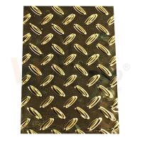 China Rice Grain Diamond Embossed Stainless Steel Sheet Anti Skid Plate With Titanium Gold Color for sale