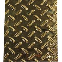 China Rice Grain Diamond Embossed Stainless Steel Sheet Anti Skid Plate With Titanium Gold Color for sale