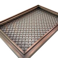 China Rhombus Shape Grid PVD Color Decorative Stainless Steel Mesh For Home Decoration for sale