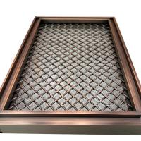 China Rhombus Shape Grid PVD Color Decorative Stainless Steel Mesh For Home Decoration for sale