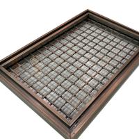 China PVD Color Square Shape 316 Grid Stainless Steel Wire Mesh Panels For Space Divider for sale