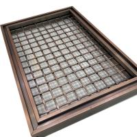 China PVD Color Square Shape 316 Grid Stainless Steel Wire Mesh Panels For Space Divider for sale