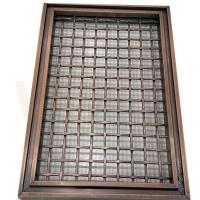 China PVD Color Square Shape 316 Grid Stainless Steel Wire Mesh Panels For Space Divider for sale