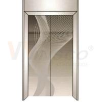 China 2mm Elevator Stainless Steel Sheet Grey Color Mirror Finished Metal Etched Pattern for sale