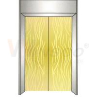 China Hairline PVD Titanium Gold Coating Etched Stainless Steel Sheet For Elevator Door Panels for sale