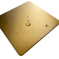 China 1219mmx2438mm JIS 201 304 316 Titanium Gold Stainless Steel Hairline Sheet for sale