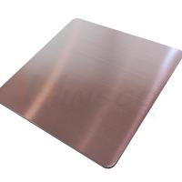 China 1000x2000mm Hairline Stainless Steel Sheet Rose Gold DIN 201 304 316 for sale