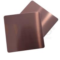 China 1000x2000mm Hairline Stainless Steel Sheet Rose Gold DIN 201 304 316 for sale