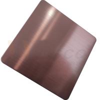 China 1000x2000mm Hairline Stainless Steel Sheet Rose Gold DIN 201 304 316 for sale