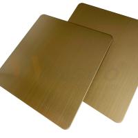 China Brushed Hairline Stainless Steel Sheet 5x10ft AISI 201 304 316 Champagne Gold for sale